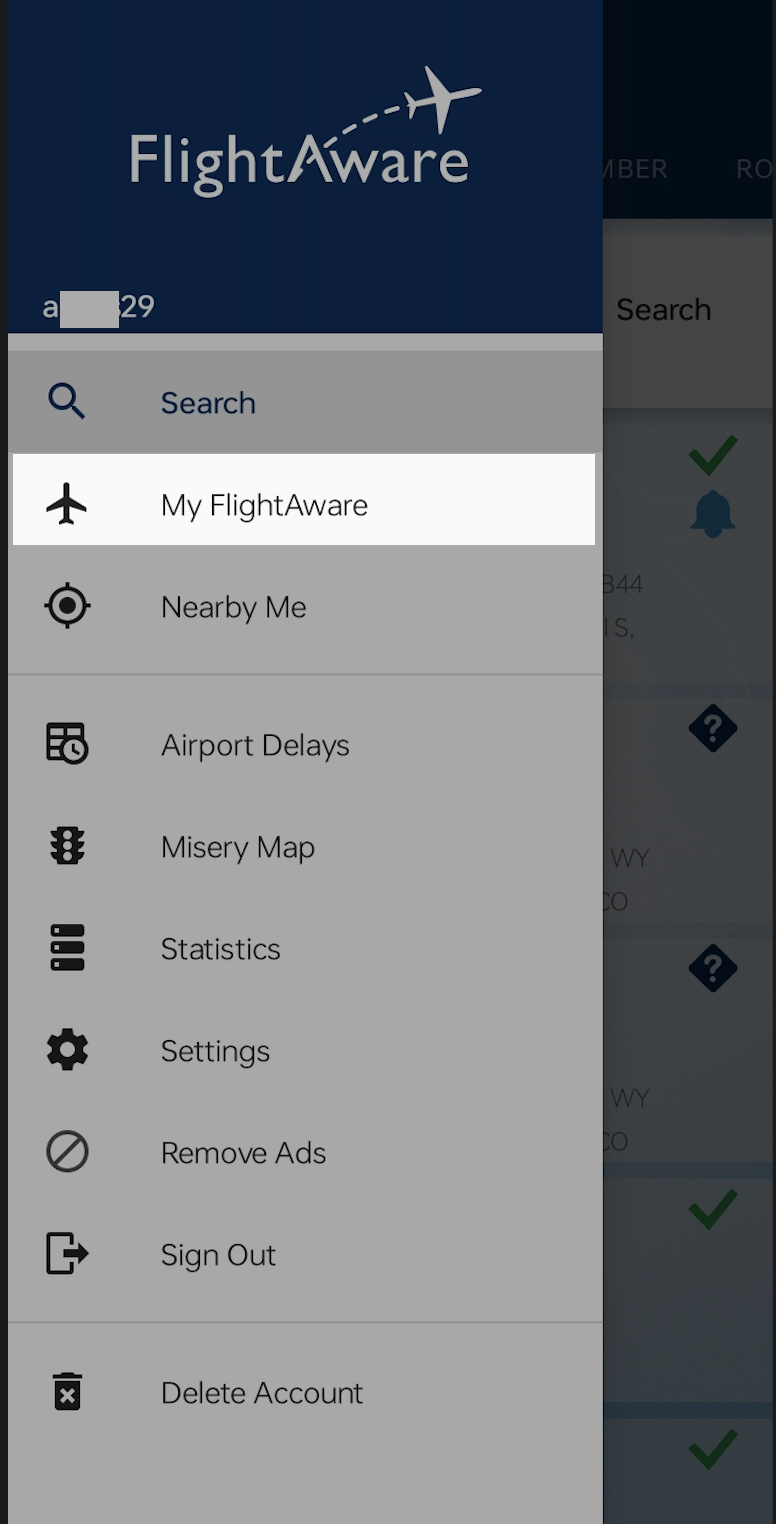 How Do I Clear My Search History On The Android FlightAware App ...